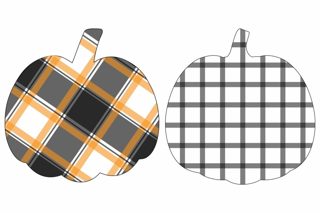 Pumpkin Plaid Print. Pumpkin Strips | MasterBundles