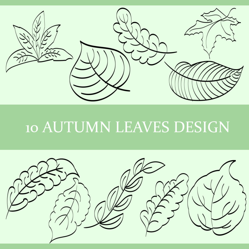 10 Autumn Leaves Design - Only $5 - MasterBundles