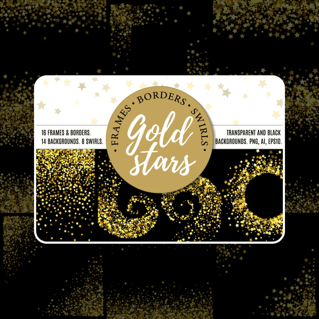 Seamless Silver Star Overlays | Master Bundles