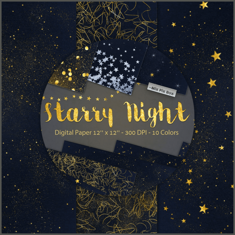 Starry Night Digital Paper – MasterBundles