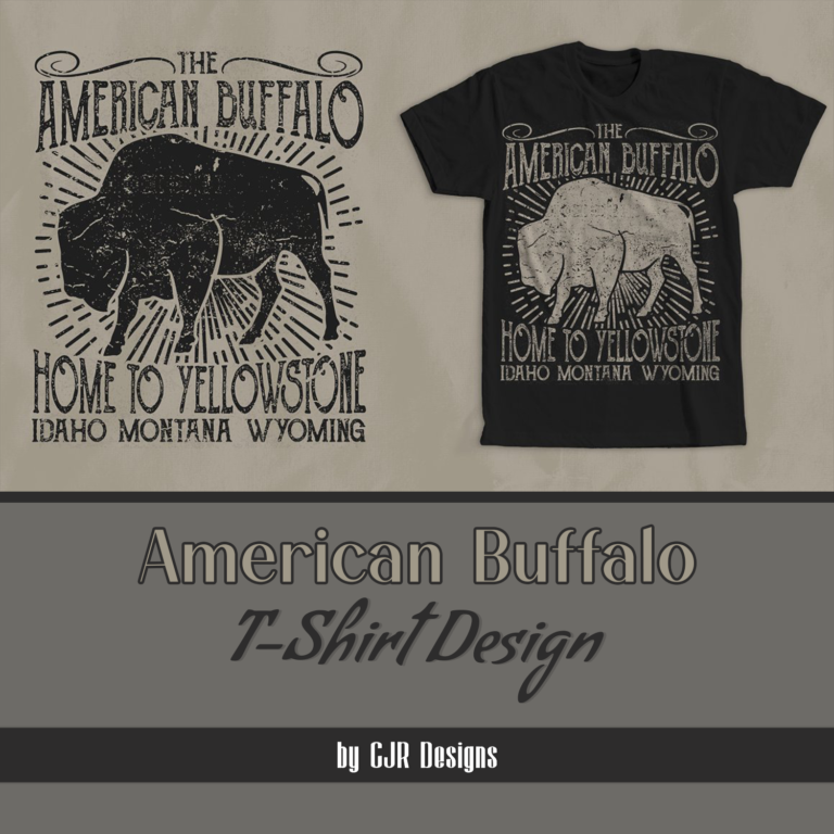 American Buffalo Tshirt Design – MasterBundles