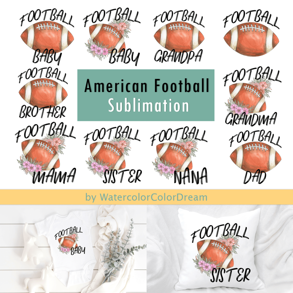 American Football Sublimation. Football family Bundle – MasterBundles