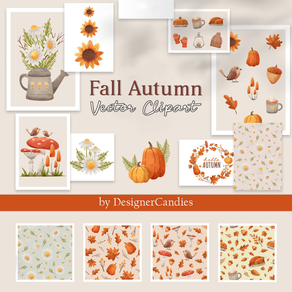 Fall Autumn Vector Clipart – MasterBundles