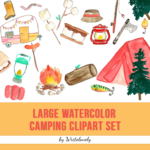 Large Watercolor Camping Clipart Set – MasterBundles