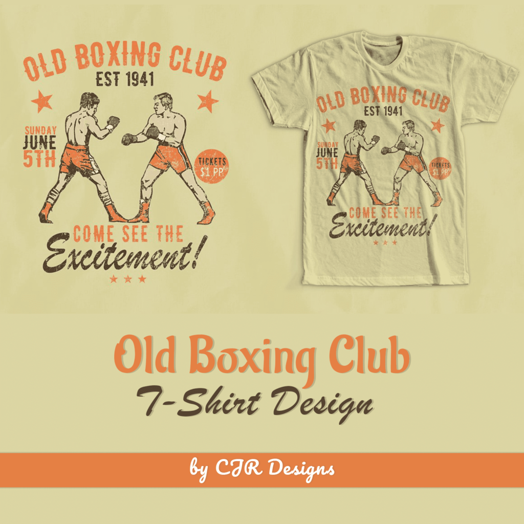 Old Boxing Club T-Shirt Design – MasterBundles