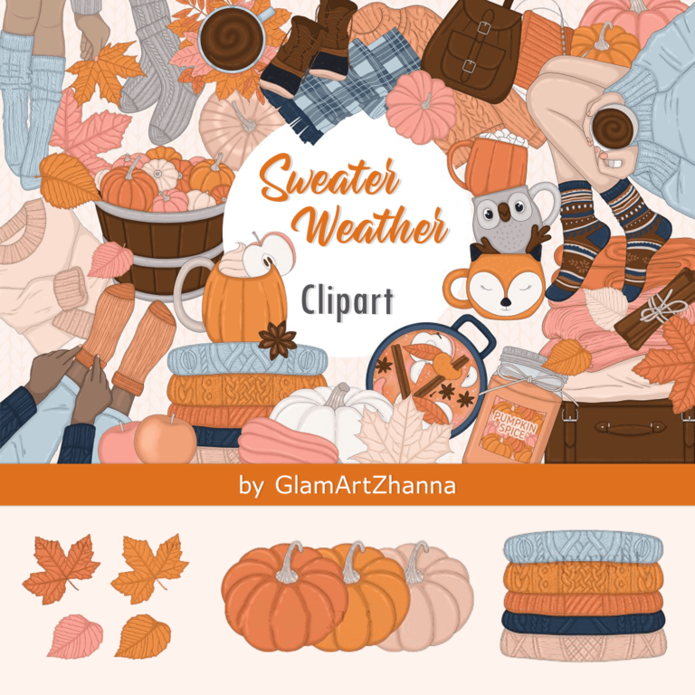 Sweater Weather Clipart – MasterBundles