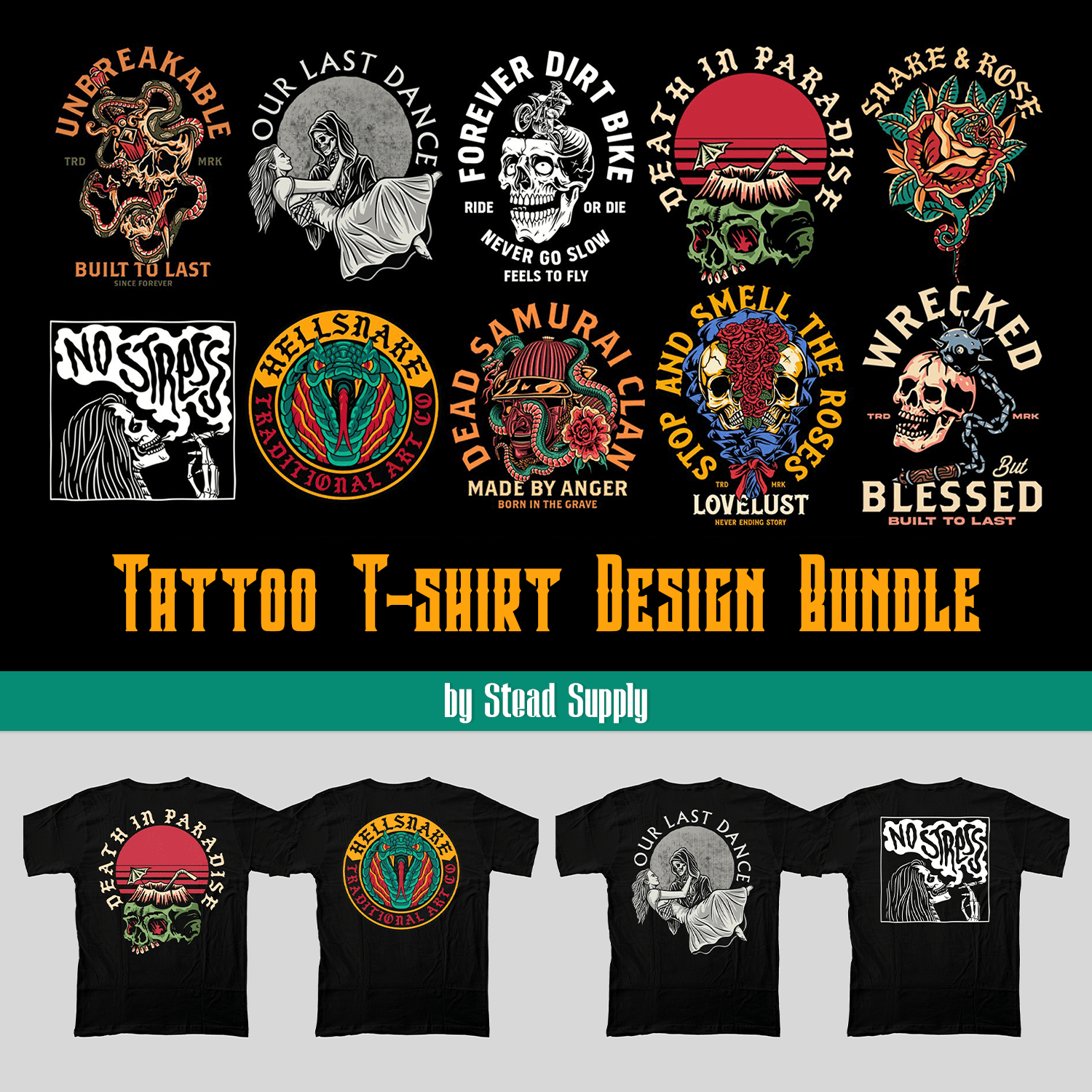 Tattoo T-Shirt Design Bundle – MasterBundles