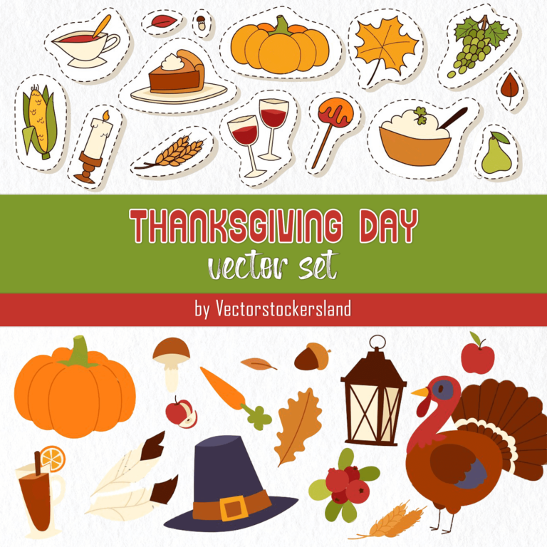 Thanksgiving Day Vector Set – MasterBundles
