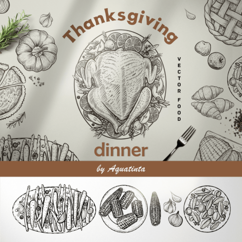Thanksgiving Dinner - Vector Food – MasterBundles