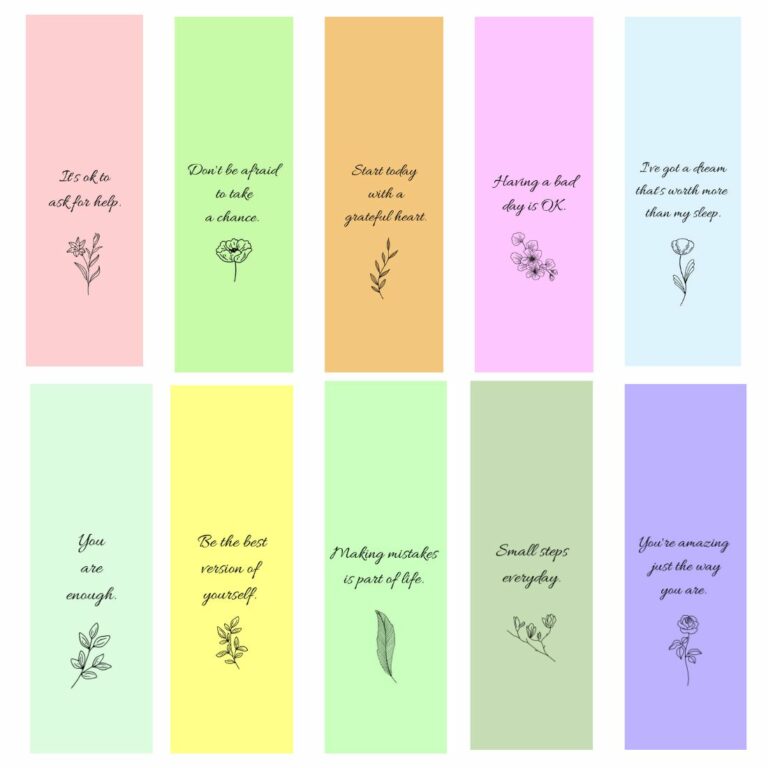 Colourful Digital Bookmarks - MasterBundles
