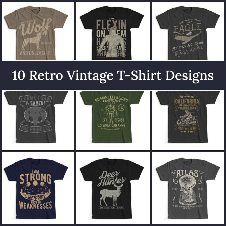 10 Retro Vintage T-Shirt Designs – MasterBundles