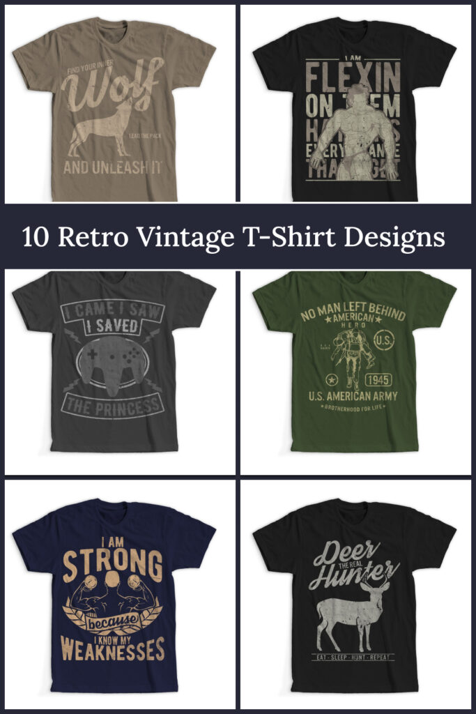 10 Retro Vintage T-Shirt Designs – MasterBundles