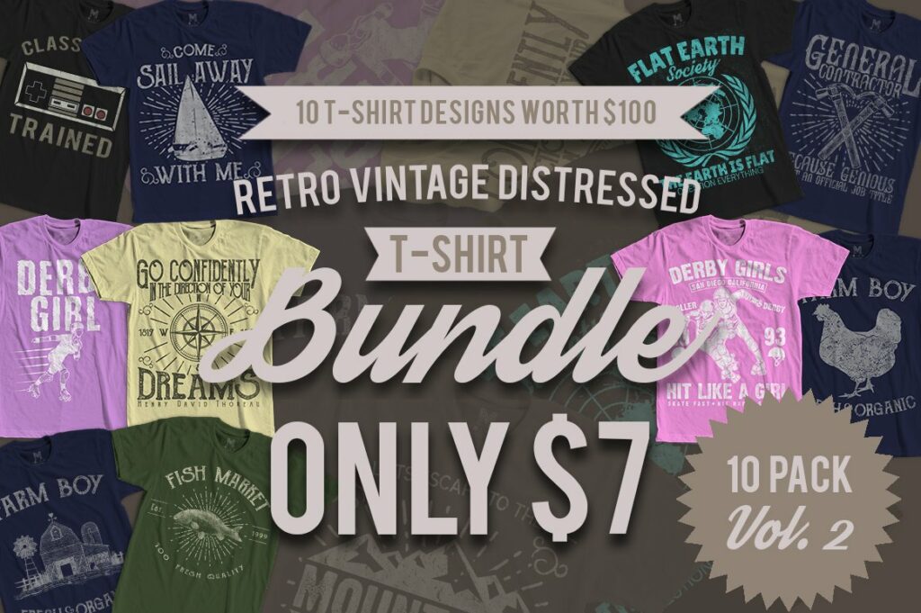 10 T-Shirt Design Bundle – MasterBundles