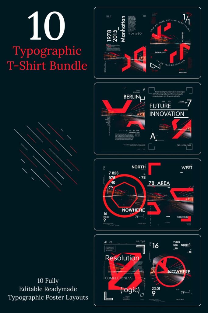 10 Typographic T-Shirt Bundle – MasterBundles