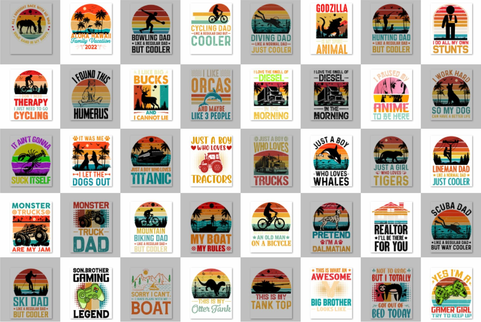 100 Retro Cartoon Vintage T-shirt Design – MasterBundles