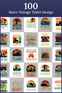 100 Retro Cartoon Vintage T-shirt Design – MasterBundles