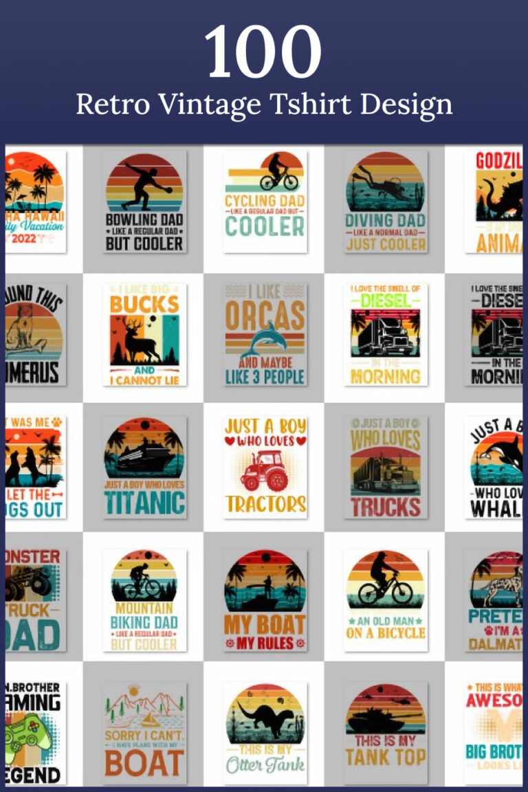 100 Retro Cartoon Vintage T-shirt Design – MasterBundles