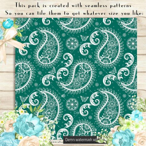 100 Seamless White Lace Paisley Digital Papers | MasterBundles