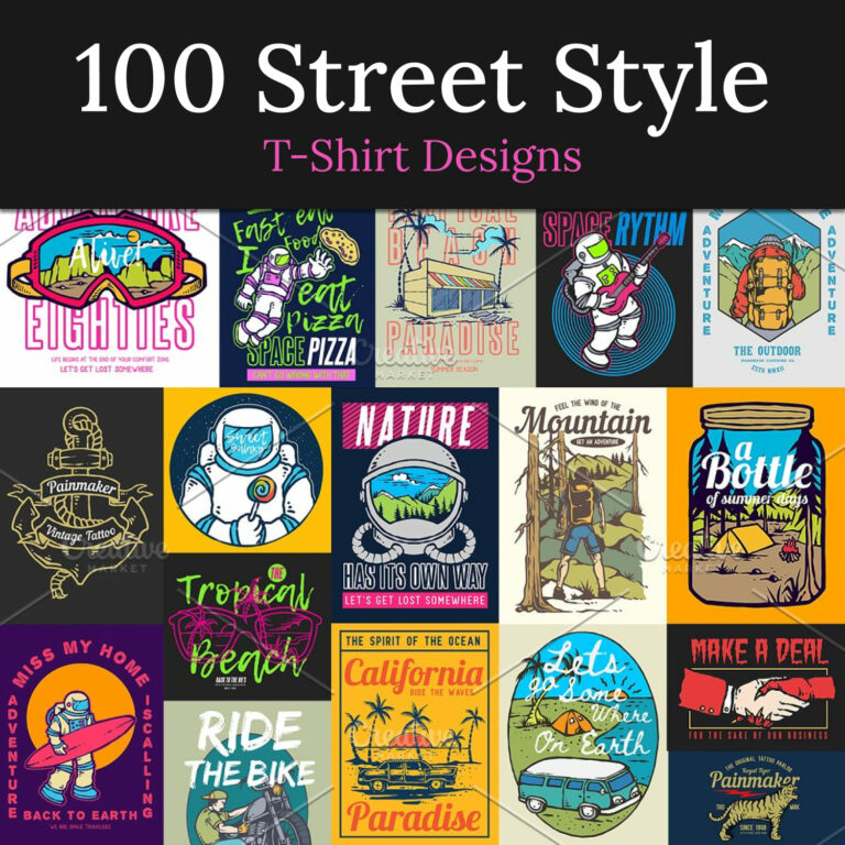 100 Street Style T-Shirt Designs – MasterBundles