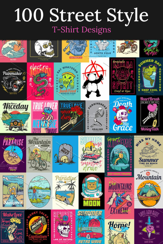 100 Street Style T-Shirt Designs – MasterBundles