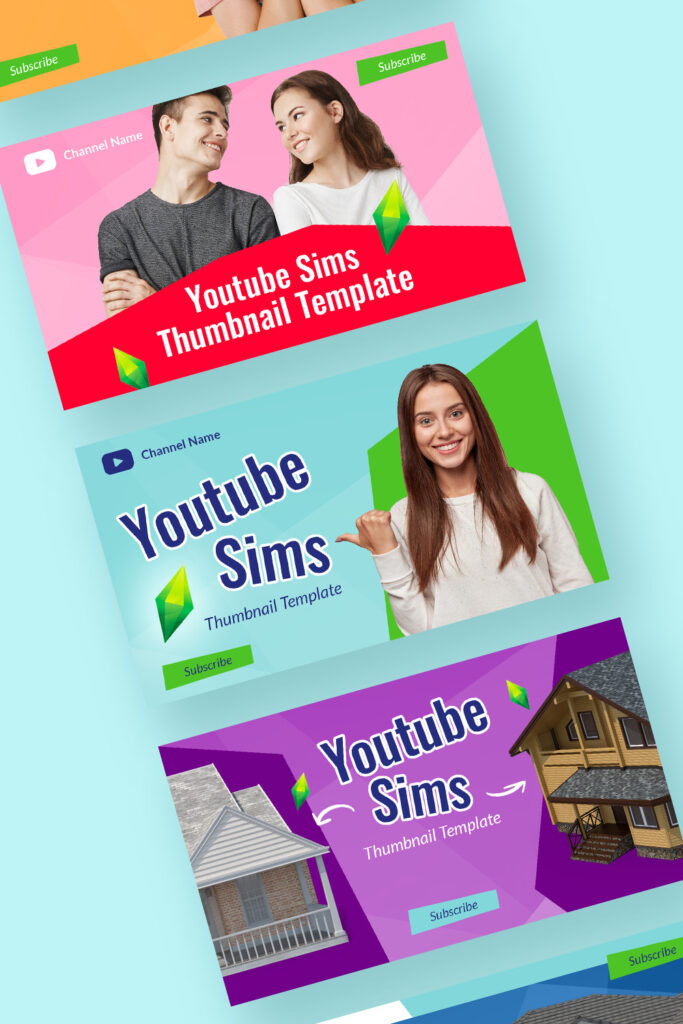Youtube Sims Thumbnail Template – MasterBundles