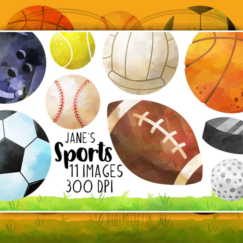 Watercolor Sports Clipart – MasterBundles