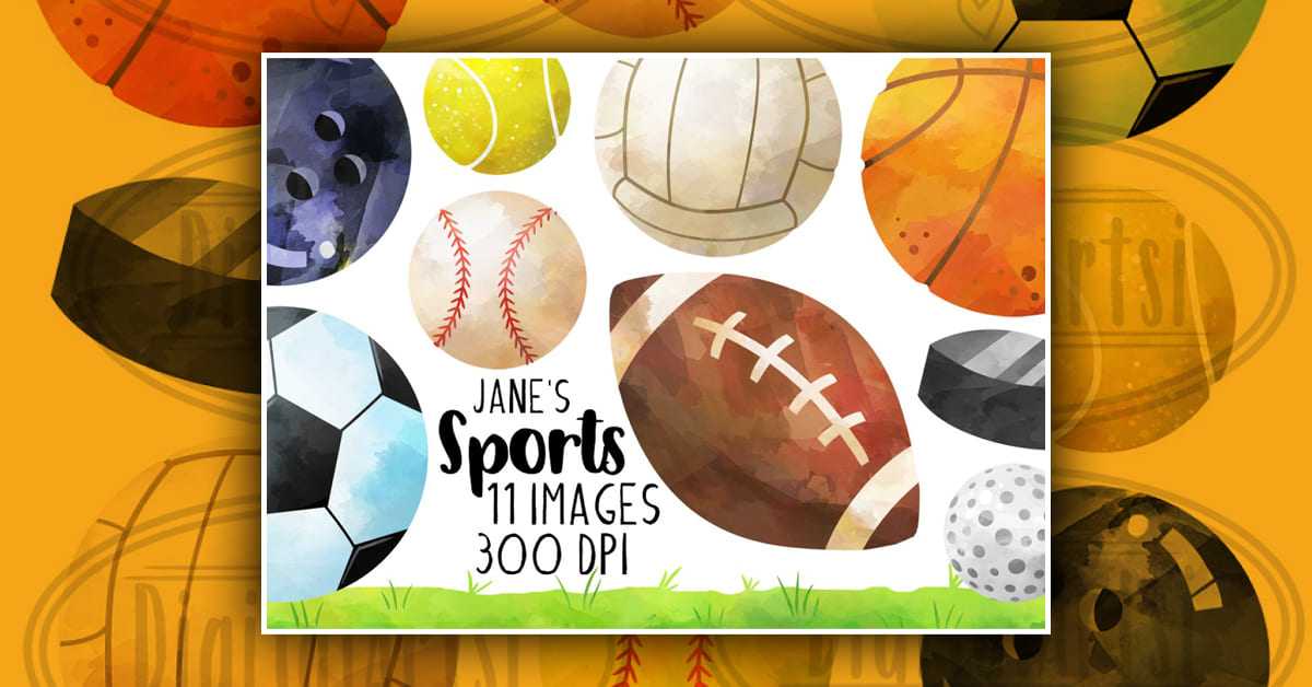 Watercolor Sports Clipart – MasterBundles