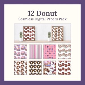 12 Donut Seamless Digital Papers Pack – MasterBundles