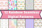 12 Rainbow Seamless Digital Patterns | Master Bundles