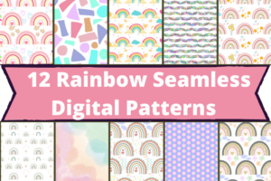 12 Rainbow Seamless Digital Patterns | Master Bundles