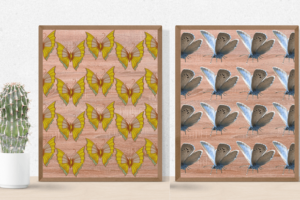 12 Vintage Seamless Butterfly Patterns – MasterBundles