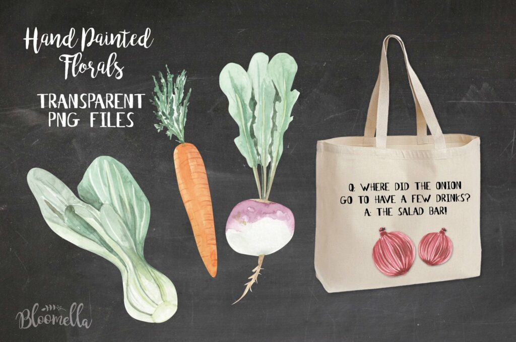 Vegetable Garden Watercolor Elements Hand-Painted Veg – MasterBundles