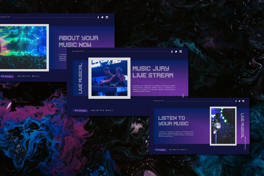 PLAYLIST Google Slide Template – MasterBundles