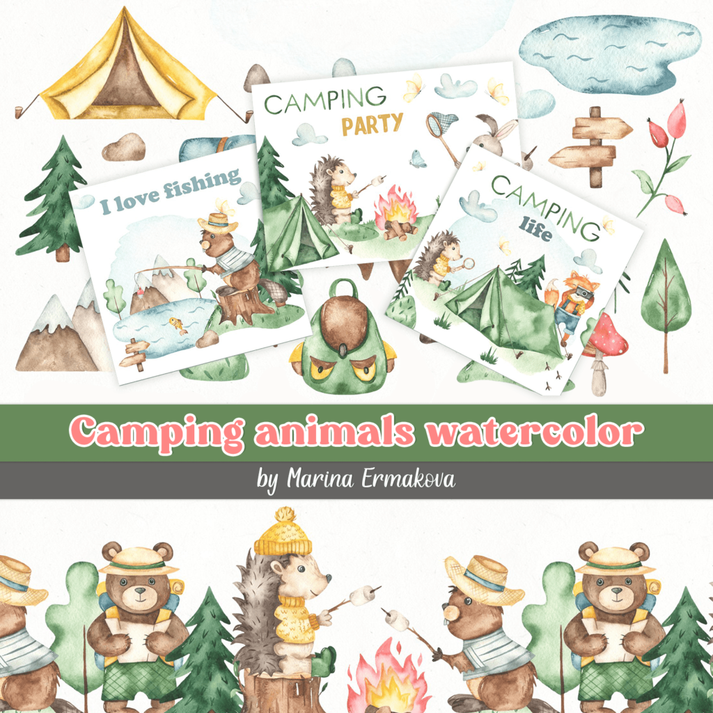 Sea Turtles. Watercolor Landscapes Clipart | Master Bundles