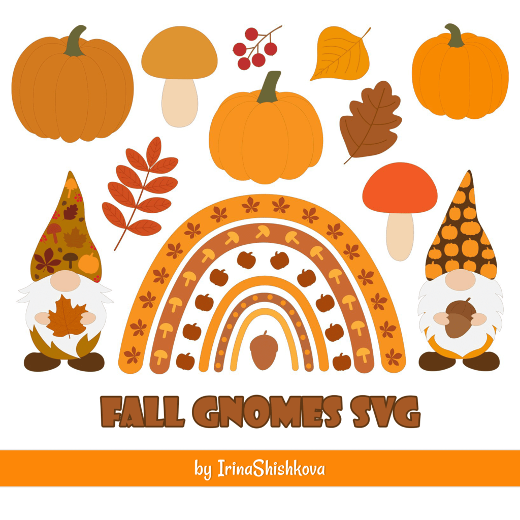Fall Gnomes SVG. Thanksgiving Gnomes | Master Bundles