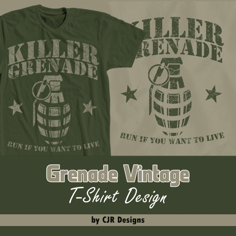 Grenade Vintage T-Shirt Design – MasterBundles