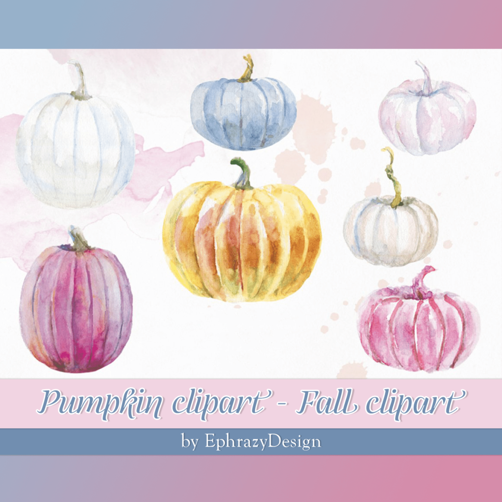 Pumpkin Clipart. Fall Clipart. – MasterBundles