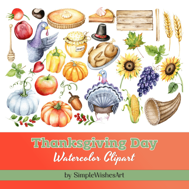 Thanksgiving Day Watercolor Clipart – MasterBundles