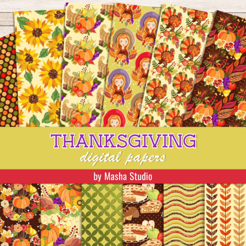 Thanksgiving Digital Papers – MasterBundles