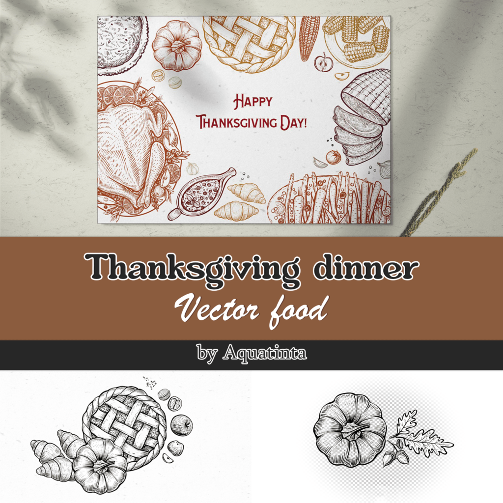 Thanksgiving Dinner - Vector Food – MasterBundles