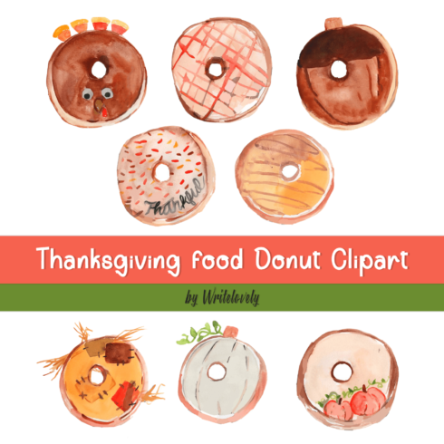 Thanksgiving Food Donut Clipart – MasterBundles