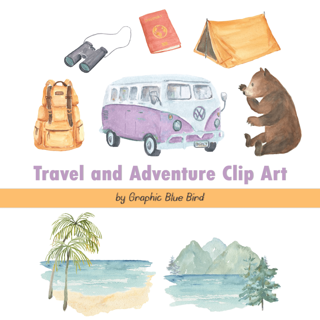 Travel And Adventure Clip Art – MasterBundles