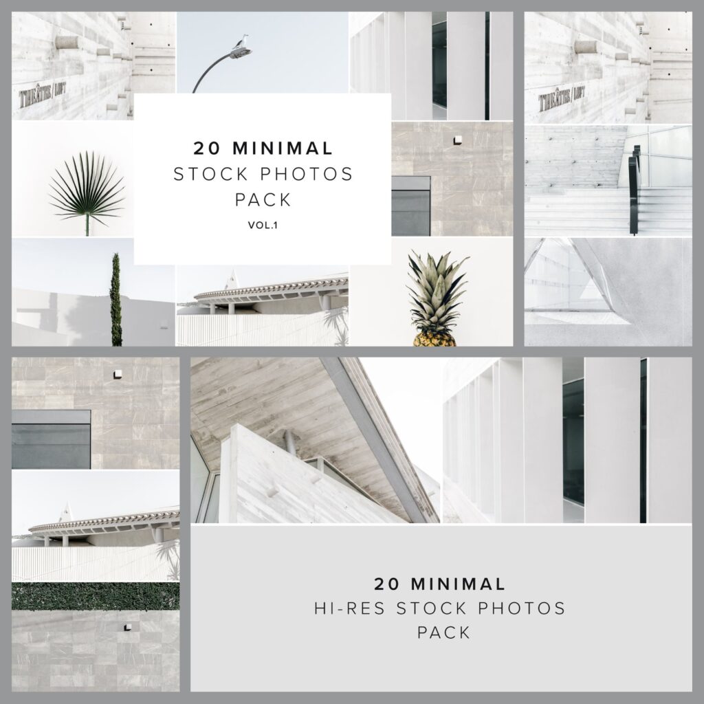 20 Stock Photo Minimal Pack Vol.1 – MasterBundles
