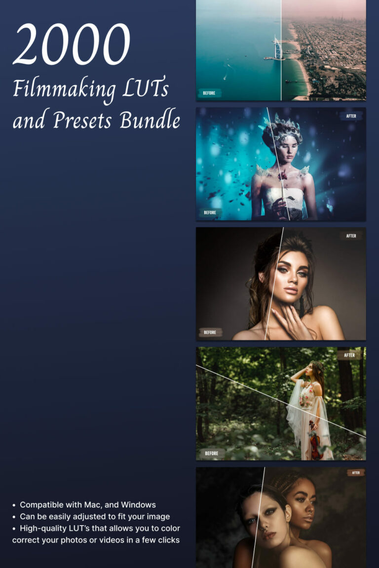 2000 Filmmaking LUTs and Presets Bundle – MasterBundles