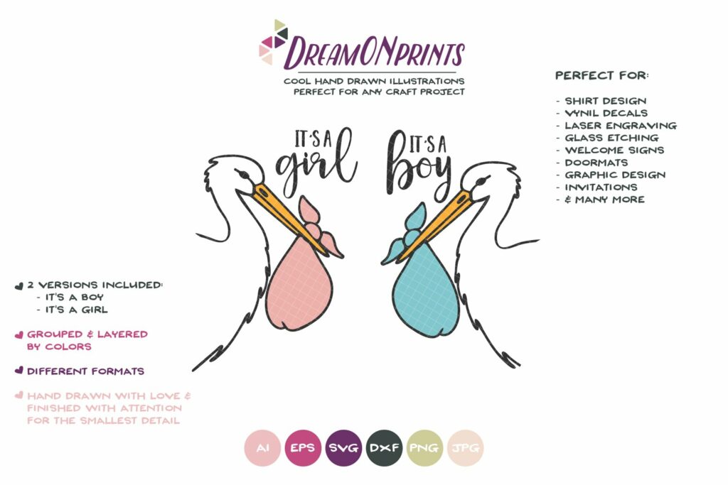 Stork SVG Cut File – MasterBundles