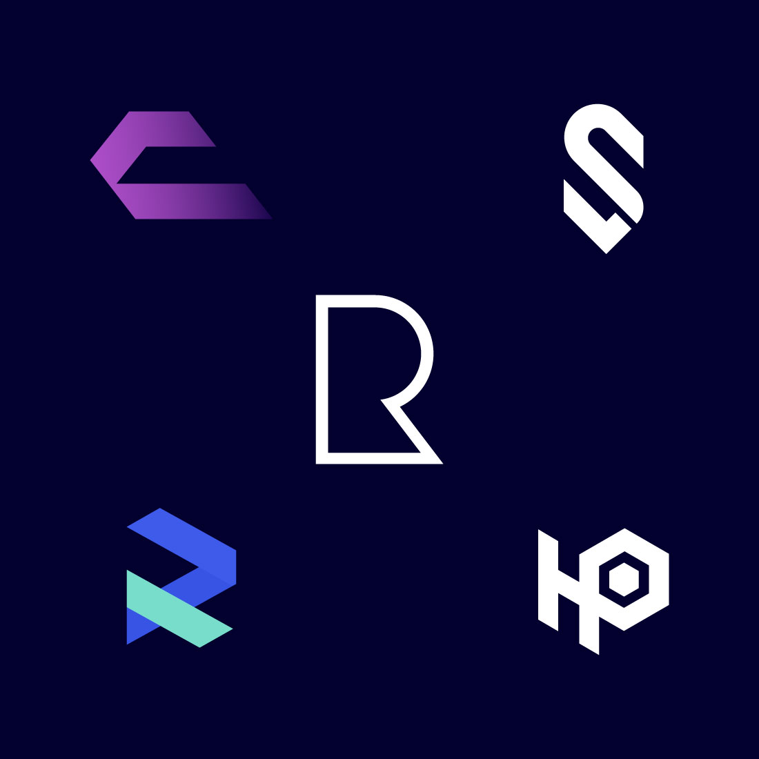 5 word mark logo design - MasterBundles