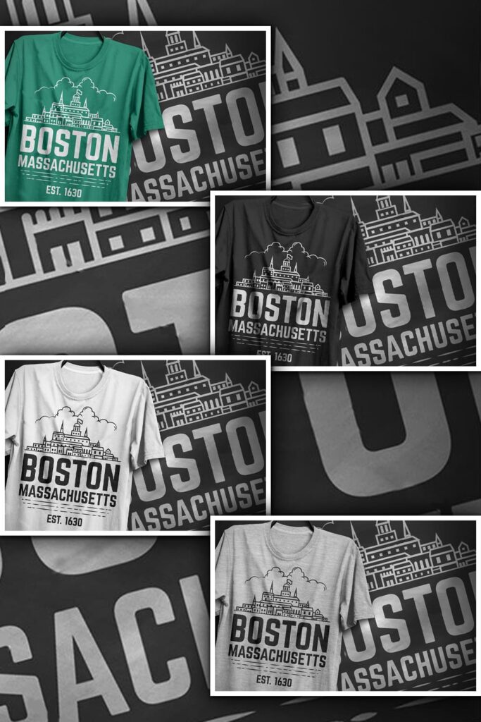 Boston Massachusetts T-Shirt Design – MasterBundles