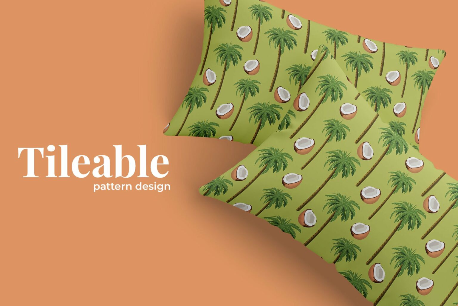 Palm Coconut Seamless Pattern – MasterBundles