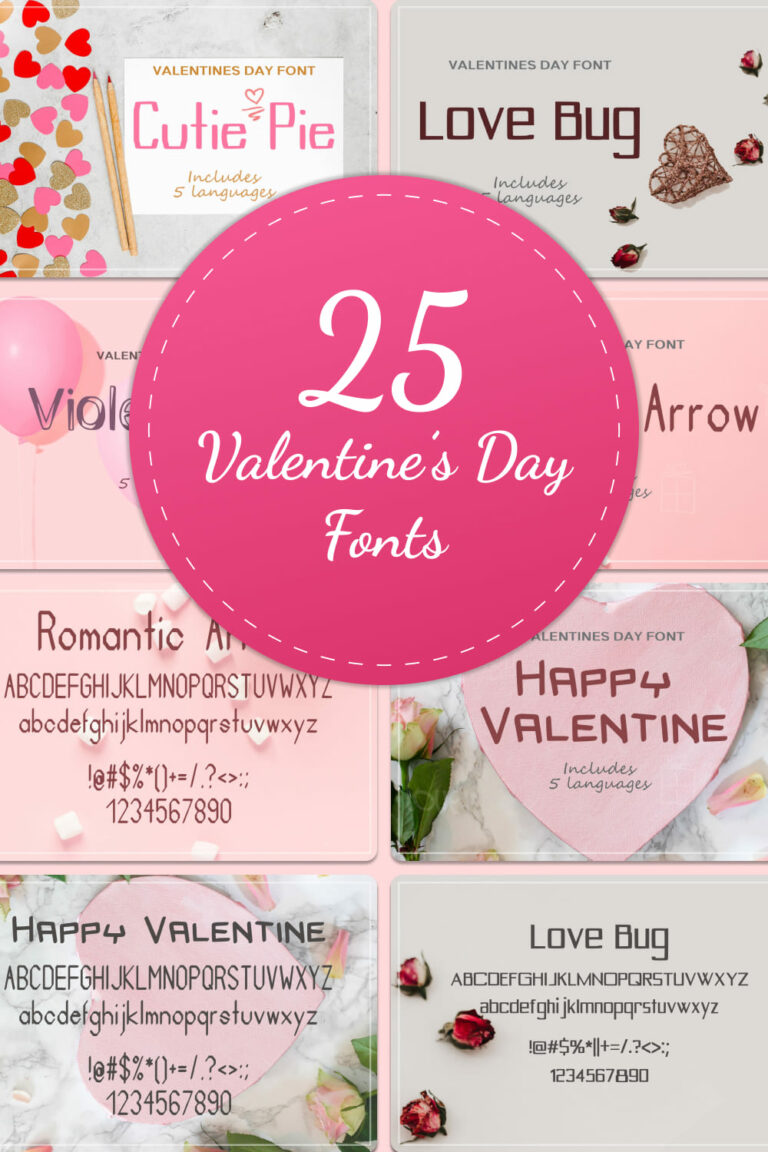 25 Valentine’s Day Fonts – MasterBundles