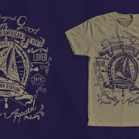 Sailing Ship T-Shirt Design | Master Bundles
